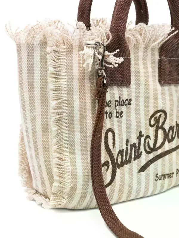 MC2 SAINT BARTH Mini Vanity Striped Tote - Neutrals