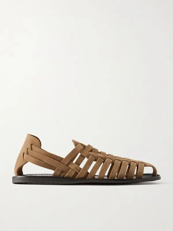 Mr P. Suede Huarache Sandals - Brown