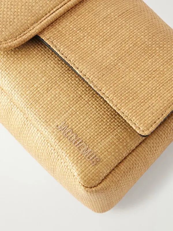 Jacquemus Le Bambino Chaîne Raffia-effect Shoulder Bag - Neutrals