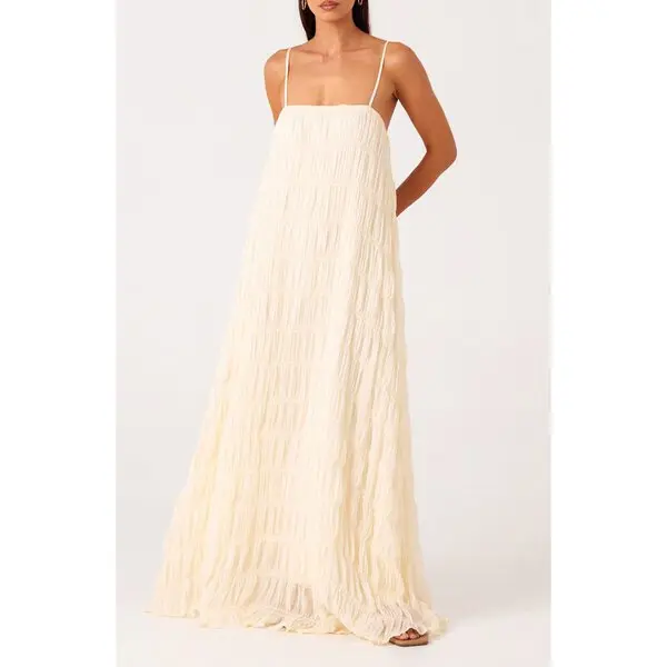 SNDYS. Louisiana Smock Maxi Dress - Shell