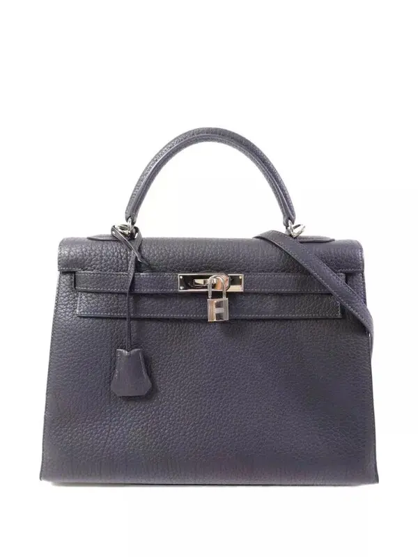 Hermès Kelly 32 Leather Handbag - Blue