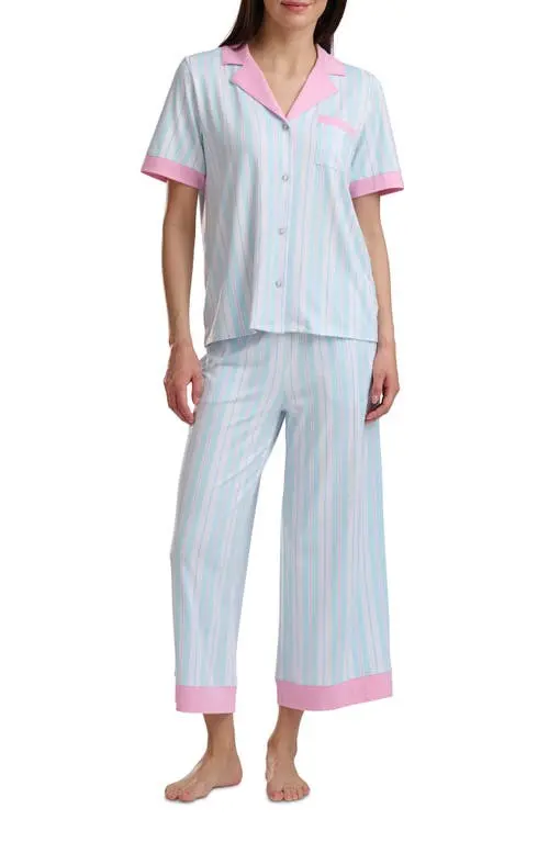 Splendid Jersey Pajamas - Aqua Multi Stripe