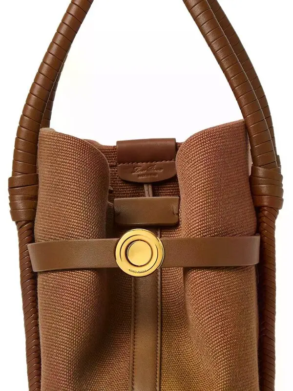 Loro Piana Small Leather-trim Tote Bag - Brown