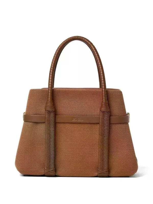 Loro Piana Small Leather-trim Tote Bag
