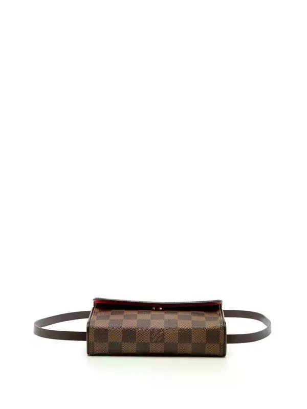 LOUIS VUITTON 2006 Damier Ebene Pochette Florentine Belt Bag - Brown
