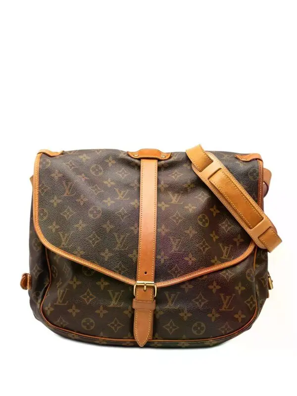 LOUIS VUITTON 1998 Monogram Saumur 35 Crossbody Bag - Brown