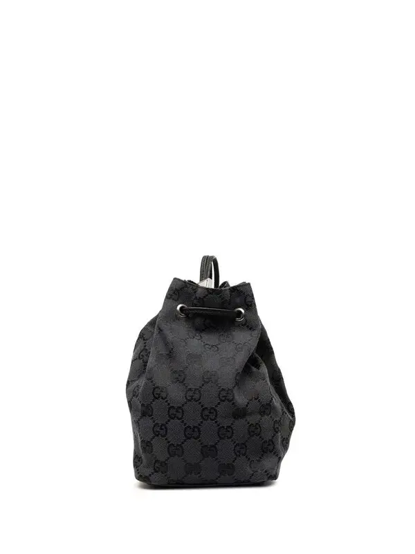 Gucci Gg Canvas Drawstring Bucket Bag