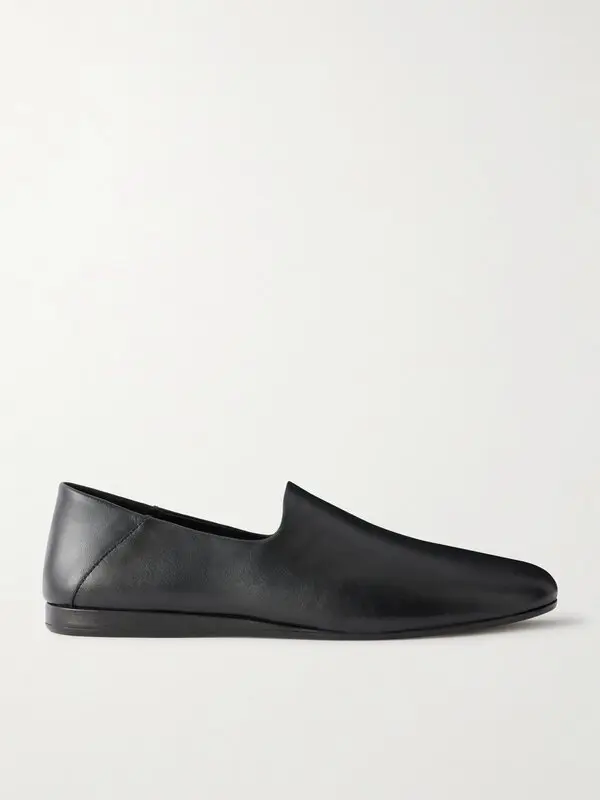 Jacquemus Les Pantoufles Leather Loafers - Black