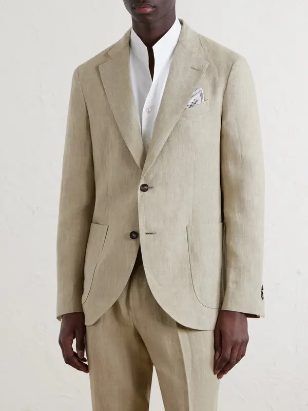 SLOWEAR Slim-fit Linen Blazer
