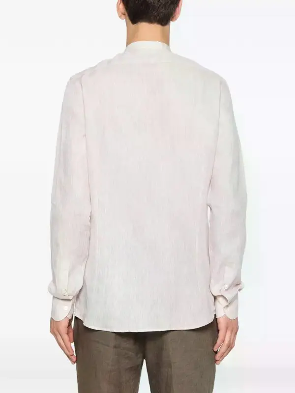 Tagliatore Band-collar Long-sleeve Shirt