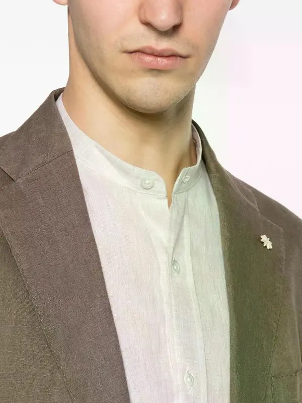 Tagliatore Band-collar Long-sleeve Shirt