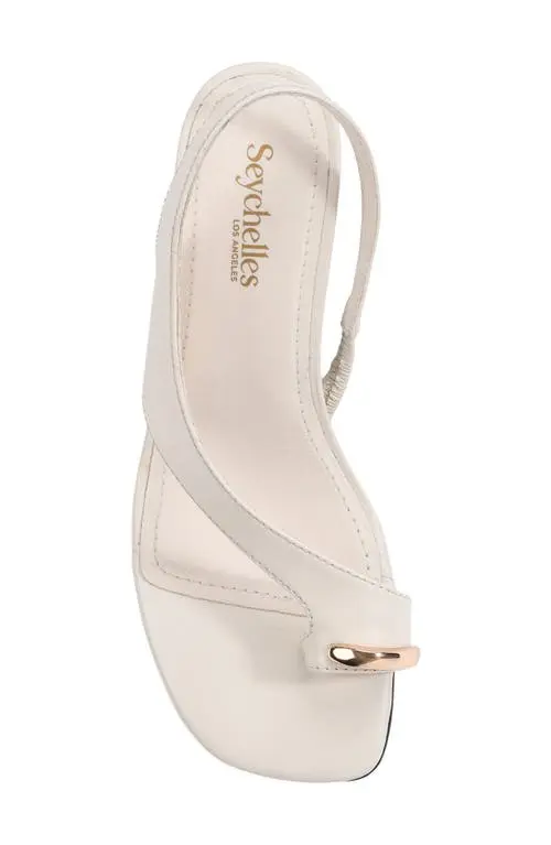 Seychelles Sparks Flying Slingback Kitten Heel Sandal - White