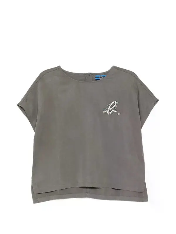 AGNES B. Logo-embroidered Blouse