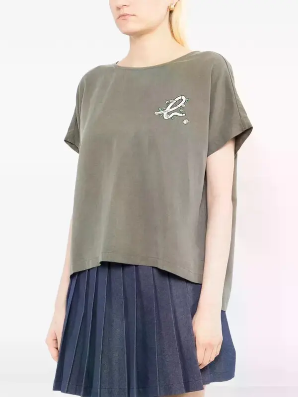 AGNES B. Logo-embroidered Blouse
