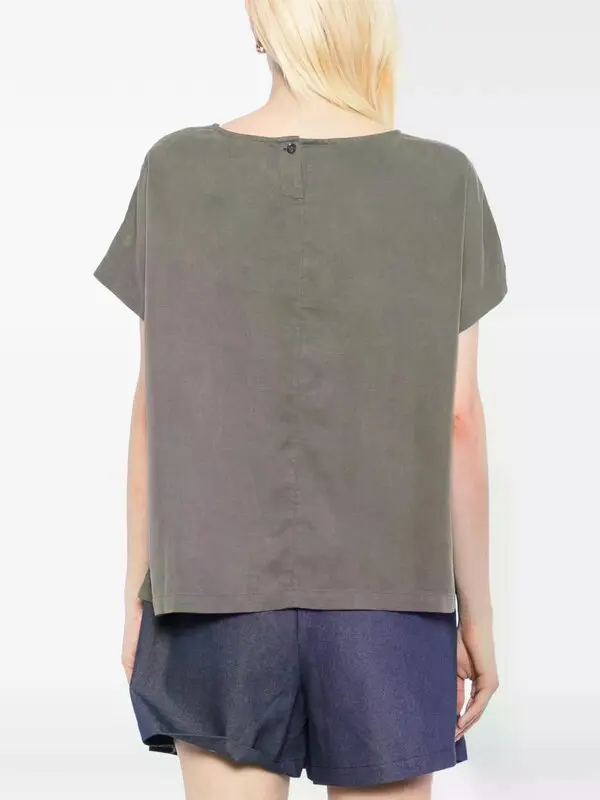 AGNES B. Logo-embroidered Blouse