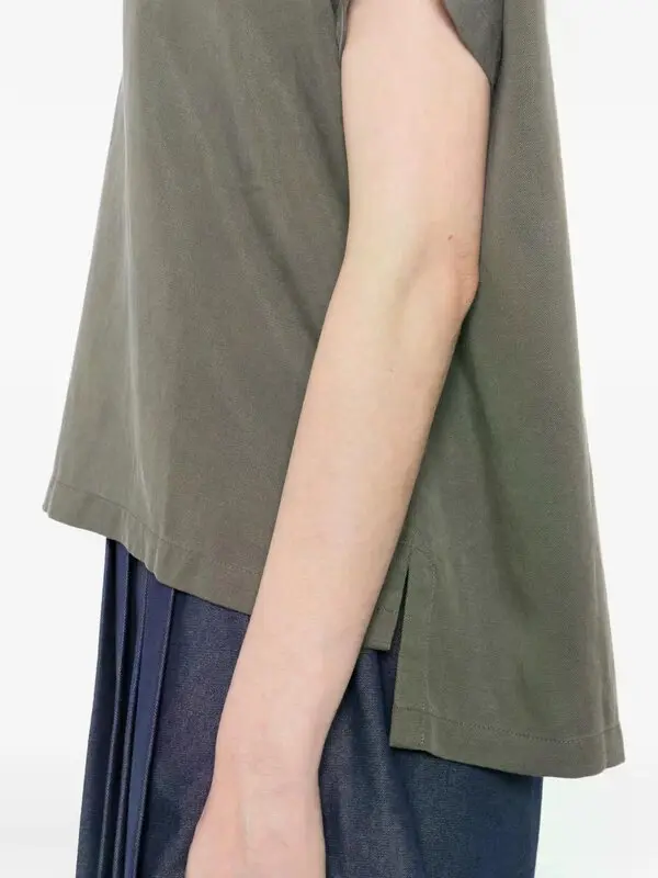 AGNES B. Logo-embroidered Blouse