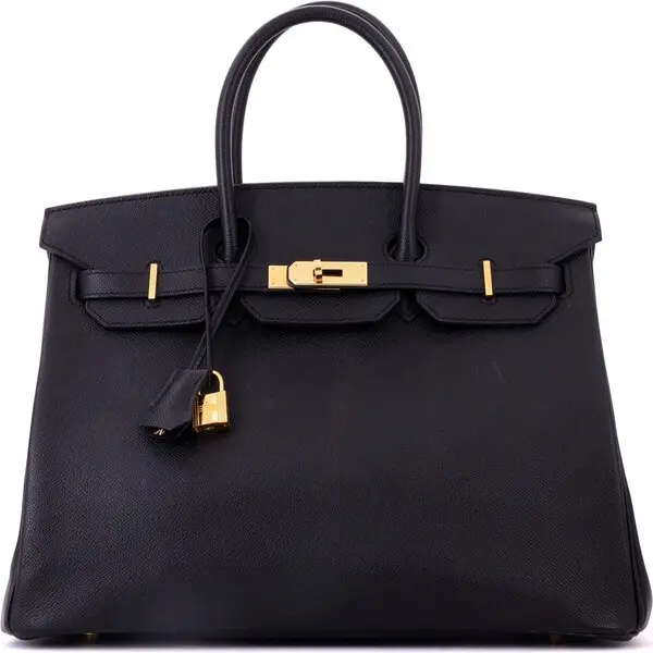 Hermès Birkin Handbag Black Epsom With Gold Hardware 35 - Noir