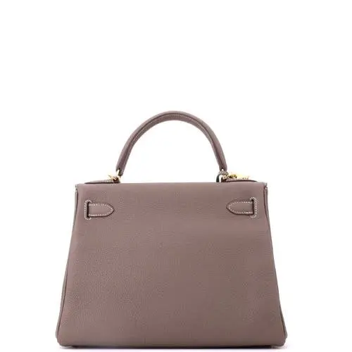 Hermès Kelly Handbag Togo With Gold Hardware 28 - Grey