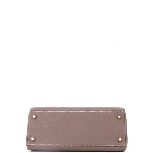 Hermès Kelly Handbag Togo With Gold Hardware 28 - Grey