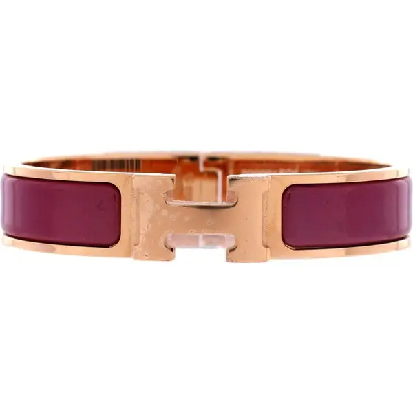 Hermès Clic H Bracelet Enamel Narrow - Purple