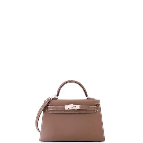 Hermès Kelly Mini Ii Bag Epsom With Palladium Hardware 20 - Grey