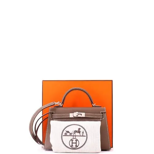 Hermès Kelly Mini Ii Bag Epsom With Palladium Hardware 20 - Grey
