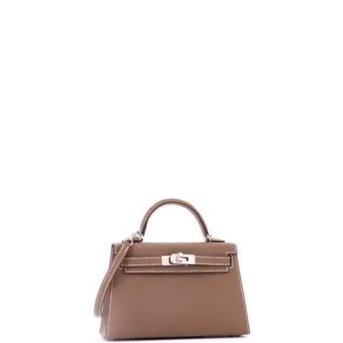 Hermès Kelly Mini Ii Bag Epsom With Palladium Hardware 20 - Grey