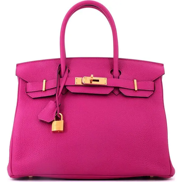 Hermès Birkin 30 Handbag Togo Leather With Gold Hardware - Rose Pourpre