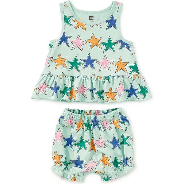 TEA COLLECTION Tank Ruffle Baby Set - Starfish