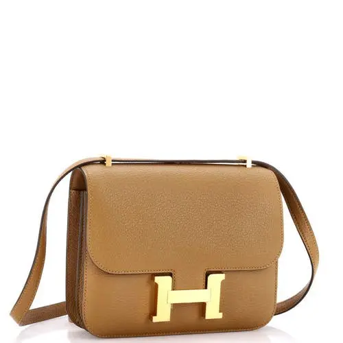 Hermès Constance Nm Bag Chevre Mysore 18 - Bronze Dore