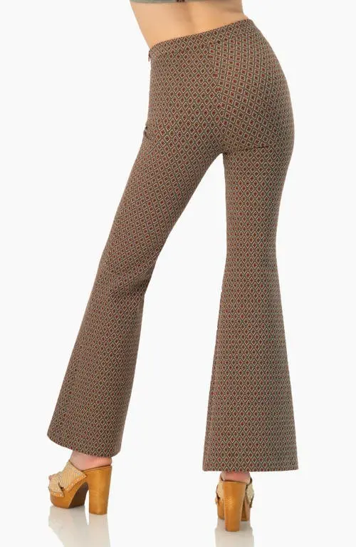 IVONNE Geometric Jacquard Flared Pants