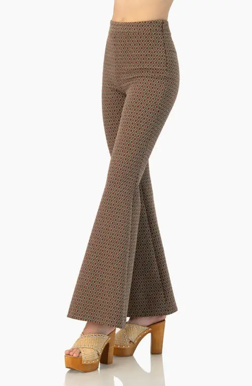 IVONNE Geometric Jacquard Flared Pants