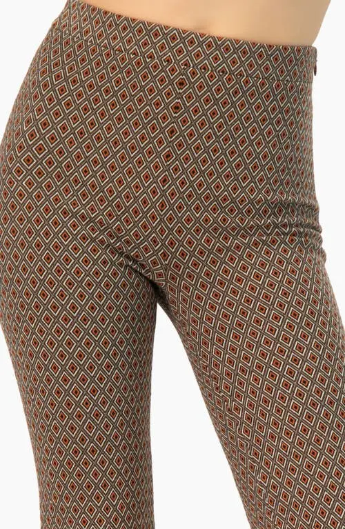 IVONNE Geometric Jacquard Flared Pants