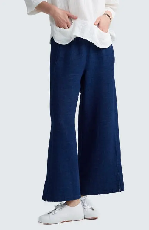 LUUKAA Azalea Denim Muslin Pants - Navy Denim