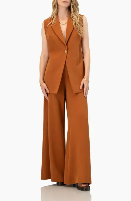 IVONNE Solid Ultra Wide-leg Pants