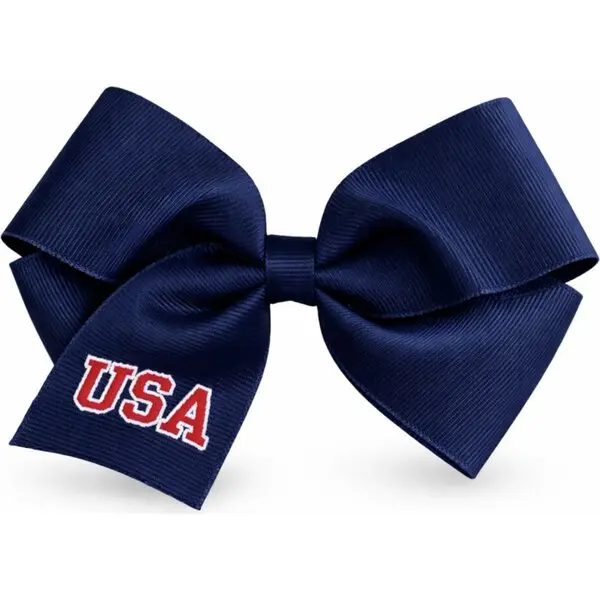 BITS & BOWS Usa Hair Bow - Navy Blue