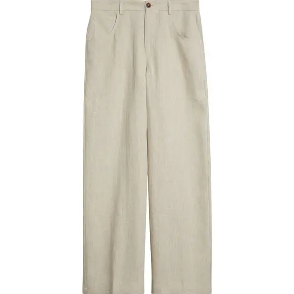Séfr Arno Linen Trousers - Beige Concrete Linen