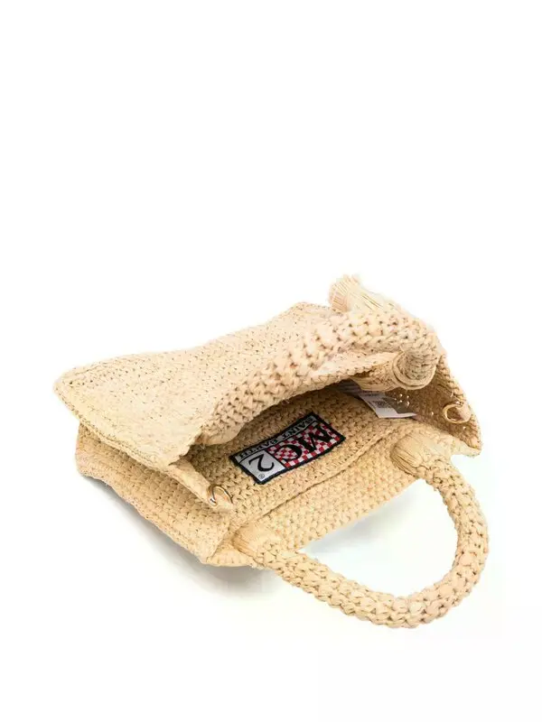 MC2 SAINT BARTH Embroidered Raffia Tote Bag