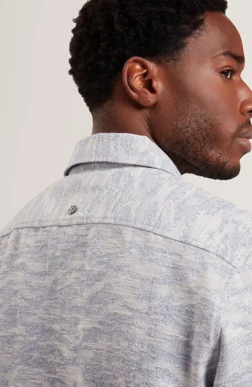 Ted Baker London Lerreto Jacquard Denim Zip Overshirt