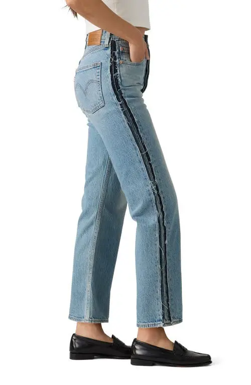 LEVI'S Ribcage Deconstructed High-waist Ankle Jeans - Upon Reflection Rc