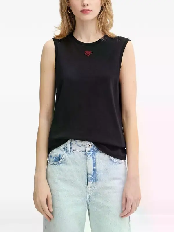Pinko Heart-appliqué Tank Top