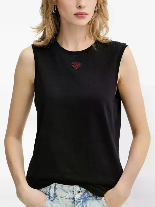 Pinko Heart-appliqué Tank Top