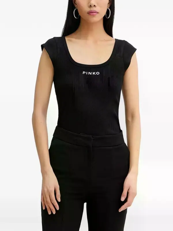 Pinko Ribbed T-shirt - Black