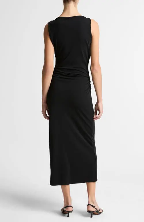 Vince Cowl Neck Matte Jersey Midi Dress