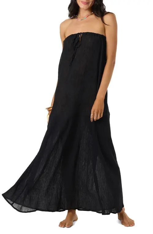 O'Neill Janey Strapless Cover-up Maxi Dress - Black