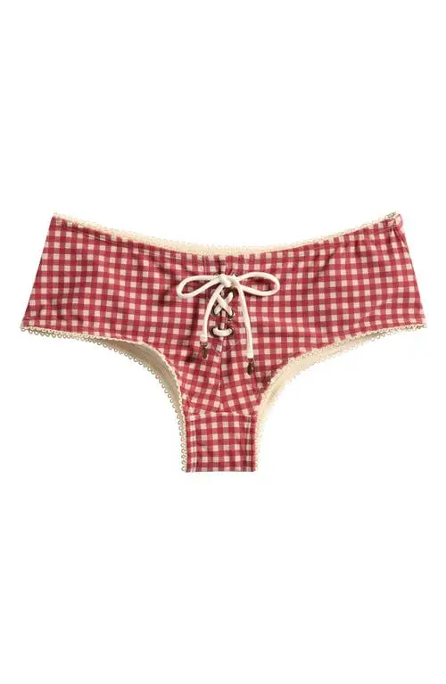 JADED LONDON Gingham Hot Pant Bikini Bottoms