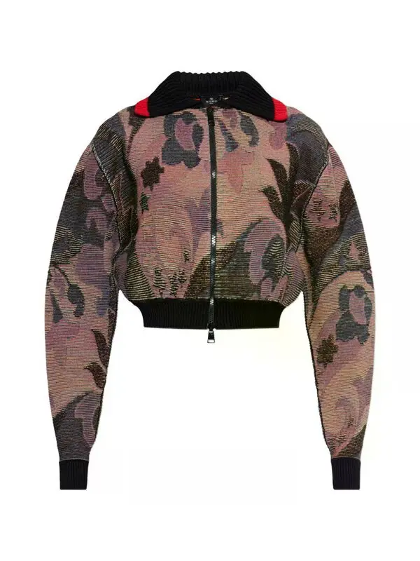 Etro Floral-jacquard Zip-up Jacket