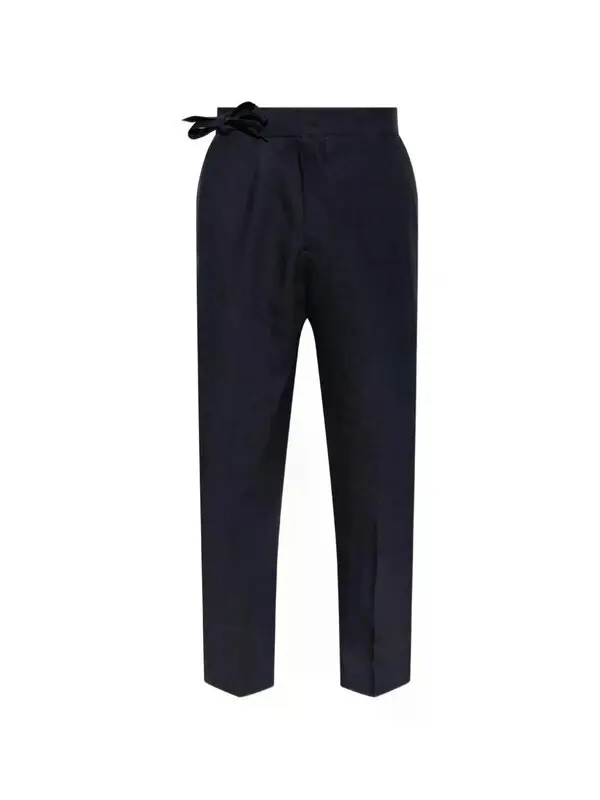 Paul Smith Tie-waist Linen Trousers - Blue