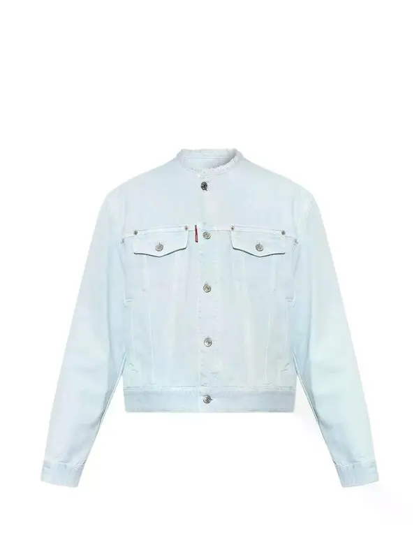 Dsquared2 Frayed-edge Denim Jacket - Blue