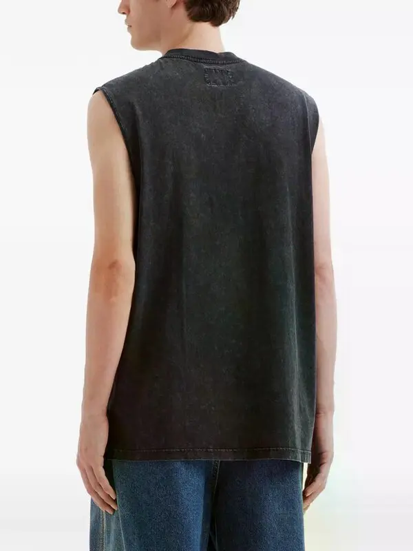 MUSIUM DIV. Acid-wash Sleeveless T-shirt